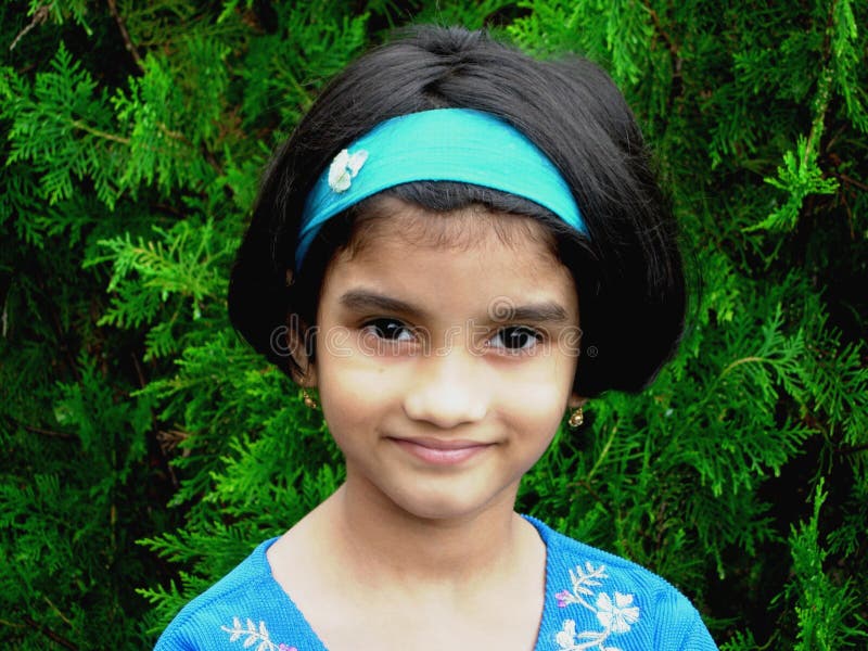 A simple Indian girl stock photo. Image of smart, face - 44021920