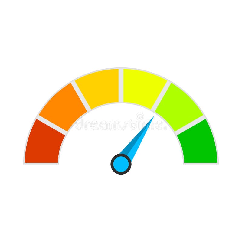 Bright Indicator Spectrum Colored for Interface Credit Score Stock ...