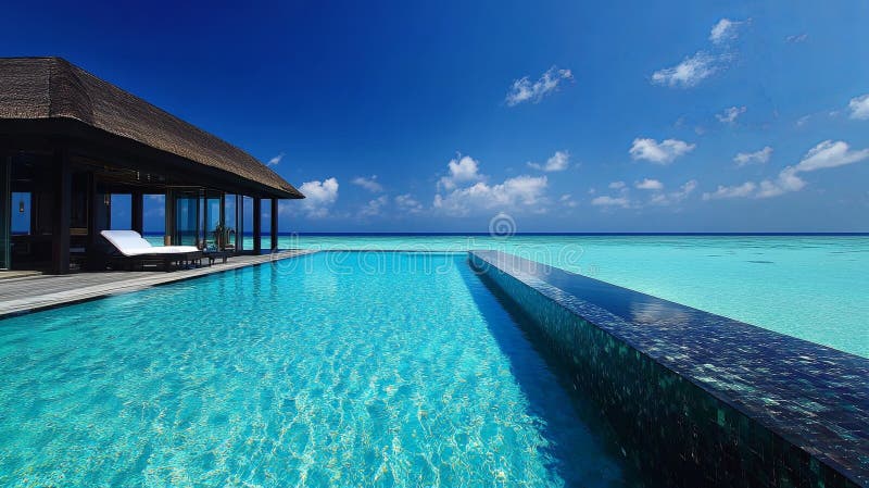 A Bright Infinity Pool Blending Seamlessly into the Ocean Horizon ...