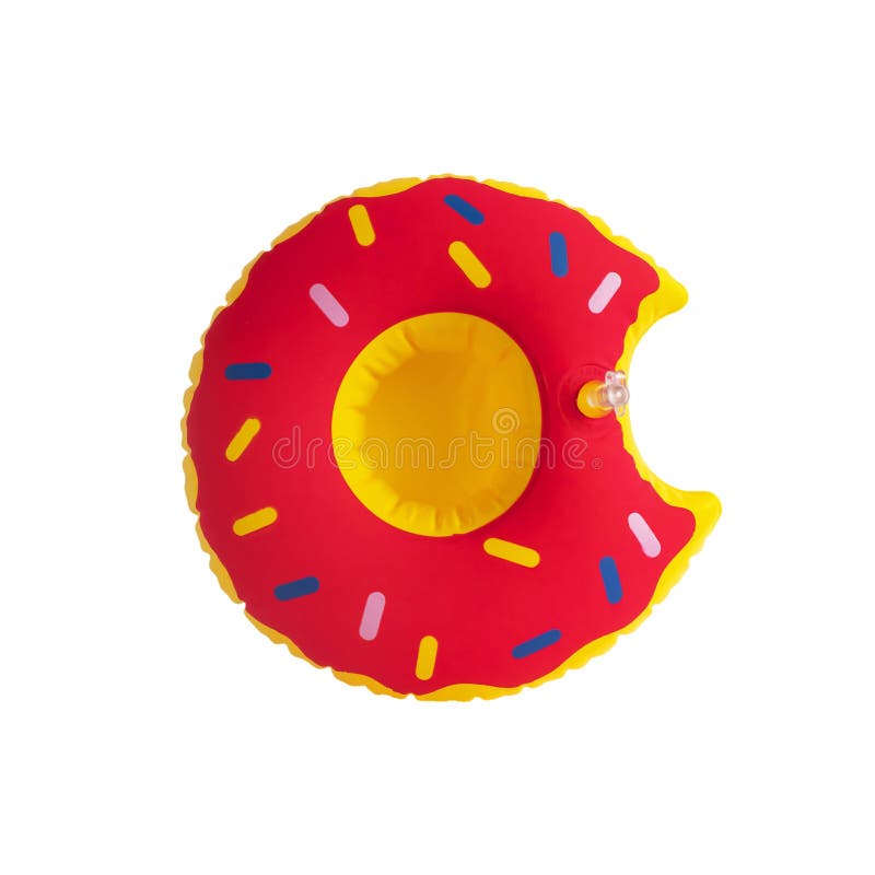 Bright Inflatable Ring Isolated on White Background. Stock Image ...