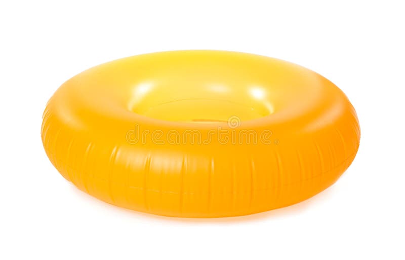 Bright Inflatable Ring on White Background Stock Photo - Image of ...