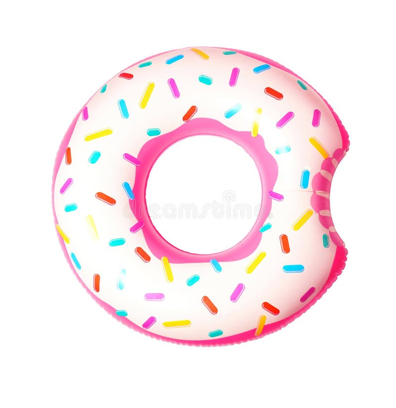 Bright Inflatable Ring on White Background Stock Photo - Image of ...