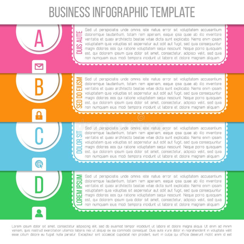 Bright Infographic Template Suitable for Business Stock Vector ...