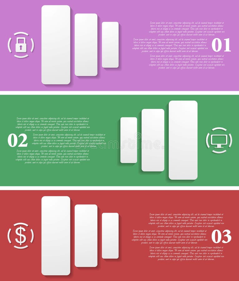 Bright Infographic Vector Tech Banners Stock Vector - Illustration of ...