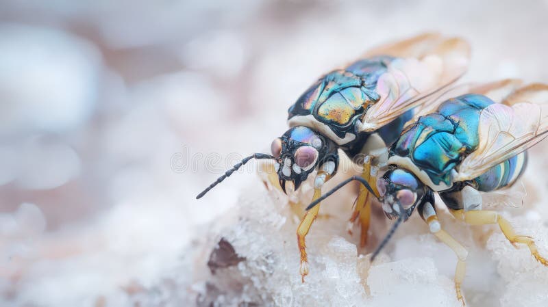Bright Insects on Sand in Daylight Stock Illustration - Illustration of ...