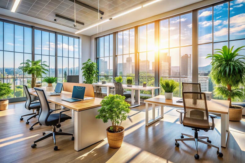 Bright and Inspiring Modern Office Space Design Maximizing Natural ...