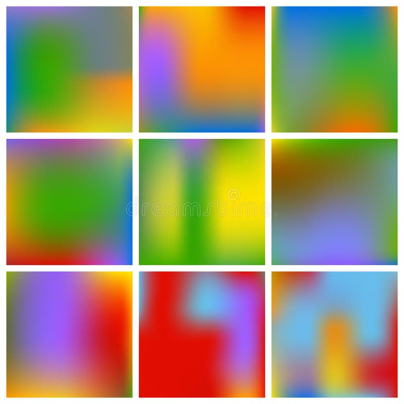 Gradient Mesh Painted in Different Colors. Stock Vector - Illustration ...