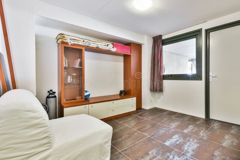 Bright room interior stock photo. Image of decor, estate - 229933202