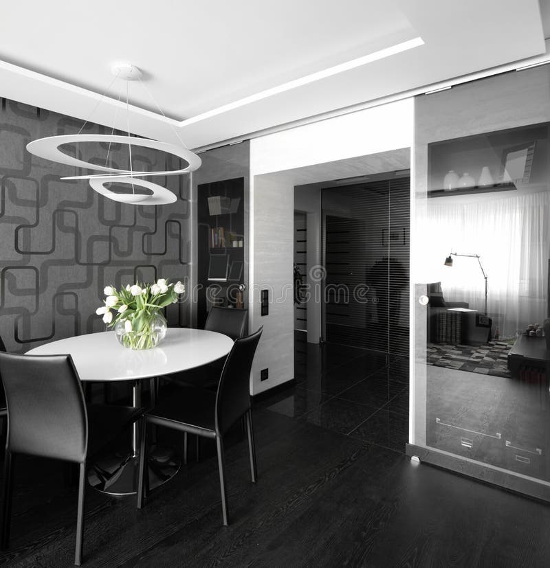 Bright Interior of Living Room Stock Photo - Image of area, estate ...