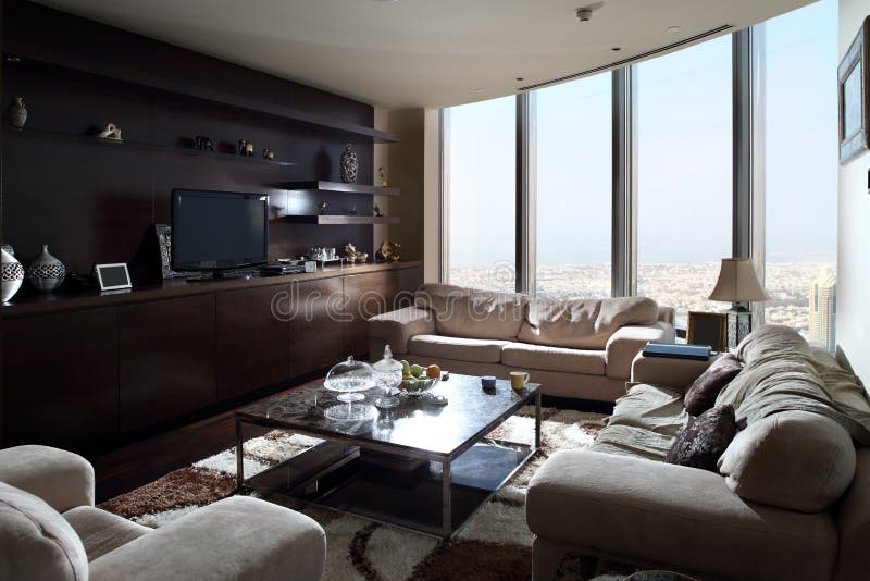 Bright Interior of Living Room Stock Image - Image of apartment, indoor ...