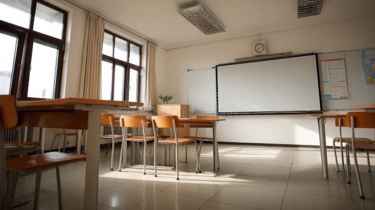 Bright and Inviting Classroom Setting with Natural Light and Ample ...
