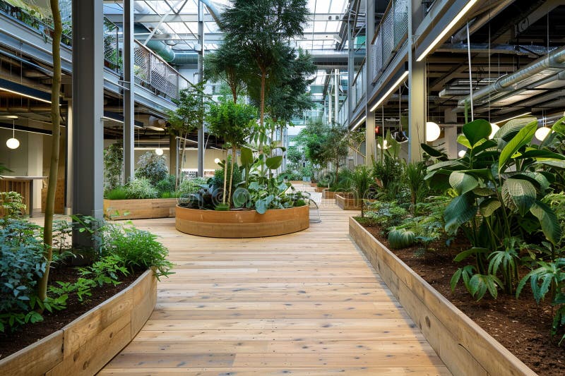 Bright, Inviting Eco Friendly, Sustainable Workplace Designed with ...