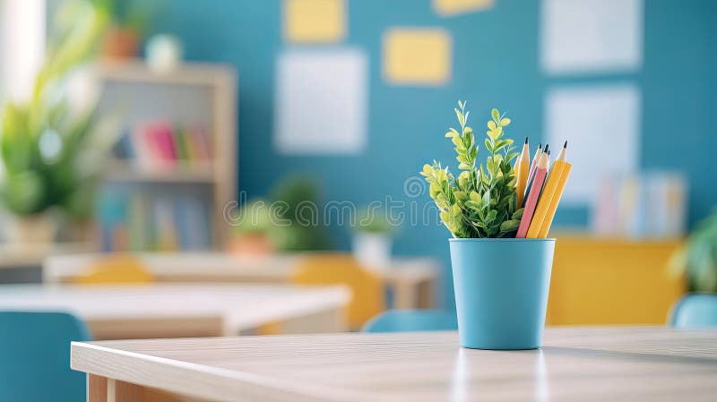 Bright and Inviting Educational Learning Environment with Greenery and ...