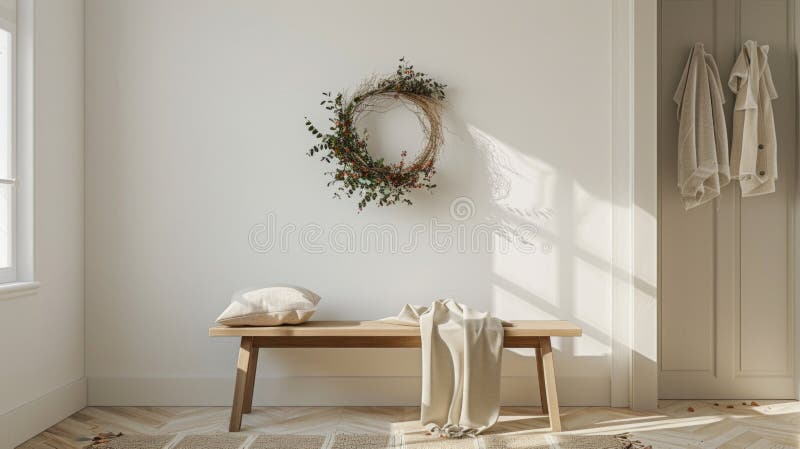 Bright and Inviting Modern Entryway with Natural Decor and Textured ...