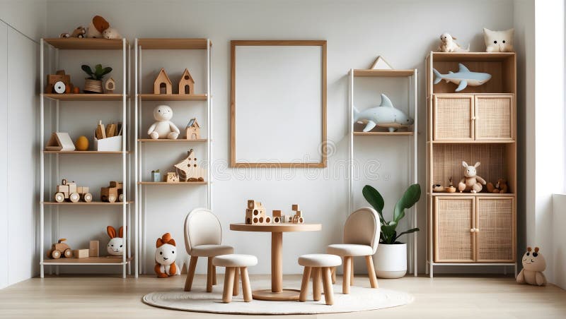 Bright and Inviting Toy Storage Ideas for Kids Stock Illustration ...