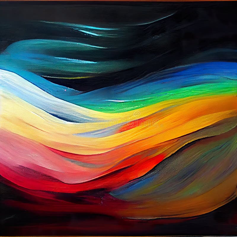 Bright Iridescent Abstract Wavy Pattern. Dynamic Abstraction. Imitation ...