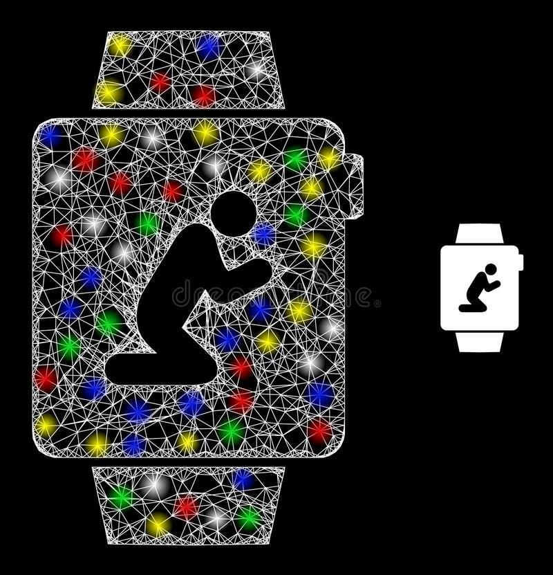 Bright Irregular Mesh Pray Smart Watches Icon Stock Vector ...
