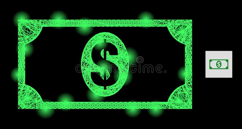 Bright Irregular Mesh Usd Banknote with Glare Spots Stock Photo - Image ...