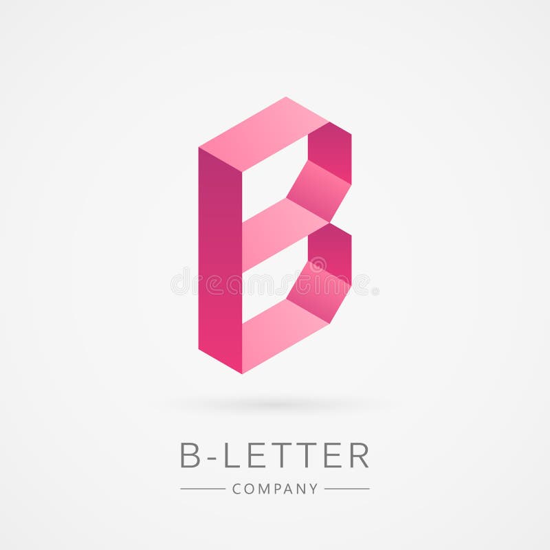 Bright isometric B letter stock illustration. Illustration of graphic ...