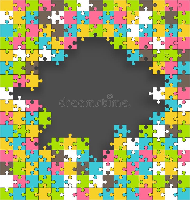 Bright Jigsaw Puzzle Background Stock Vector - Illustration of game ...