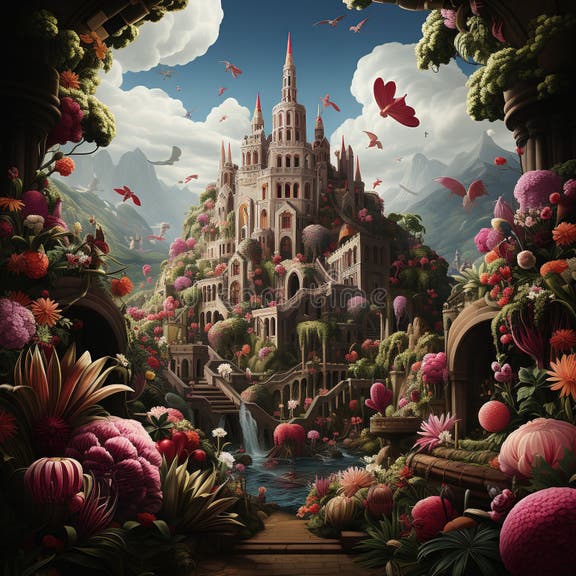 A Bright and Joyful Environment for Easter Stock Illustration ...