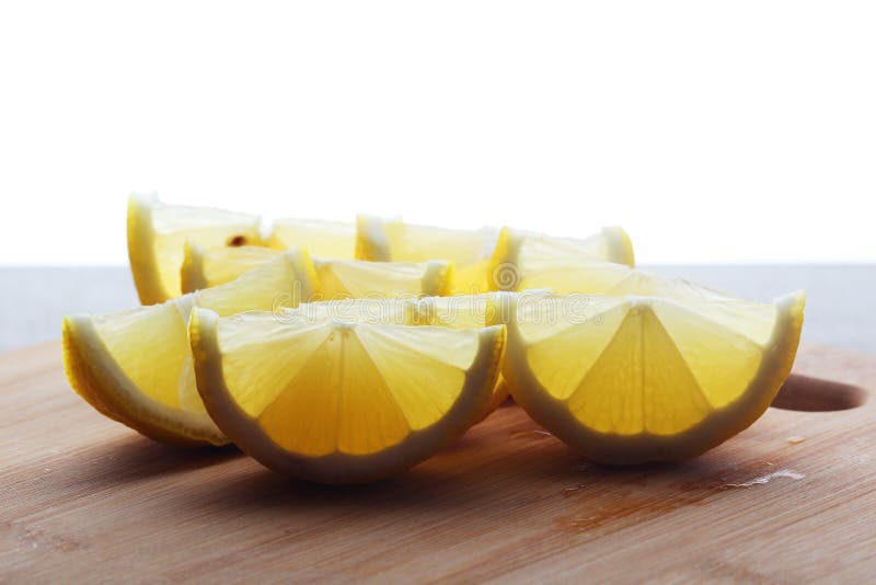 Segments of Lemon in Counter Light Stock Photo - Image of object ...