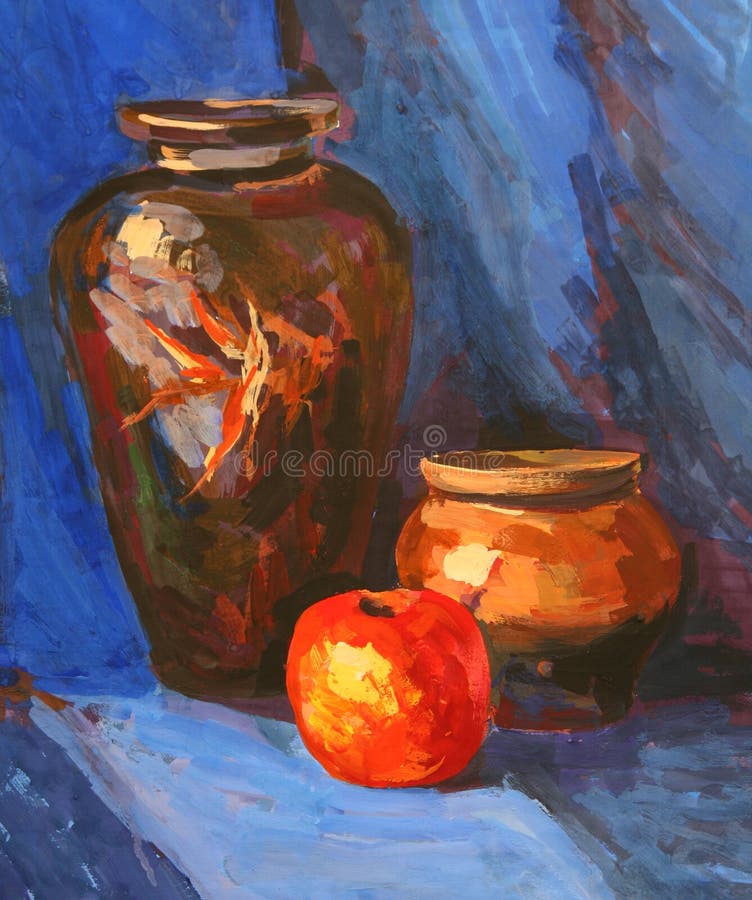 Bright Juicy Still-life. Drawing Academic Stock Illustration ...