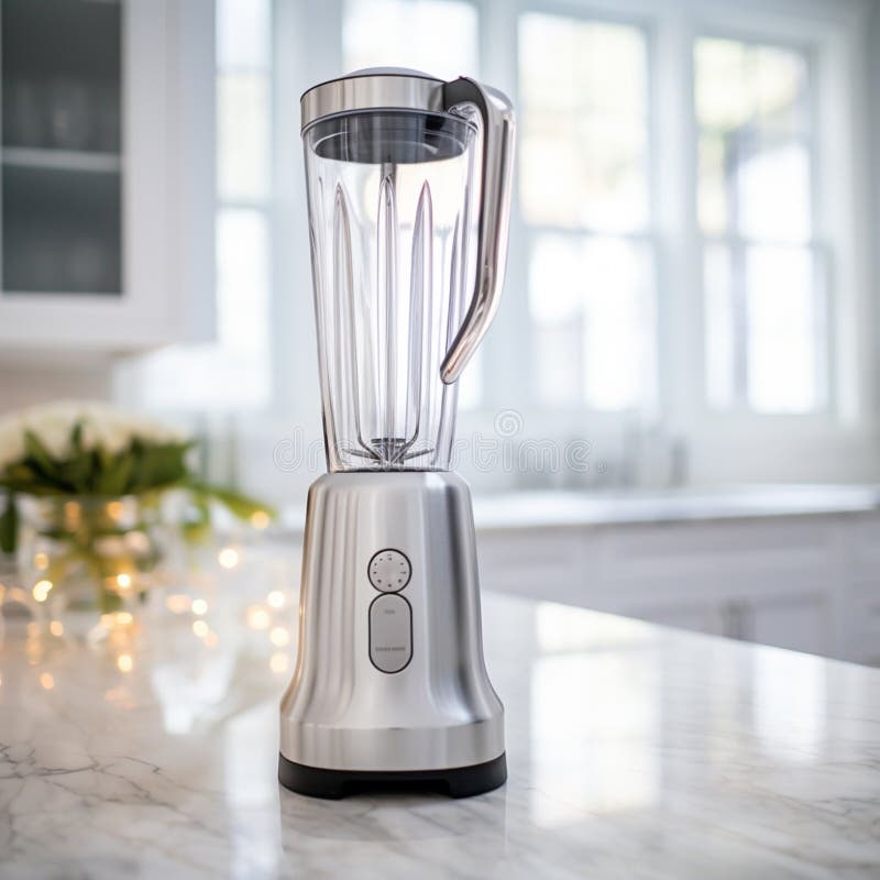 The Bright Kitchen Features a Sleek, Modern Blender on Display Photo ...