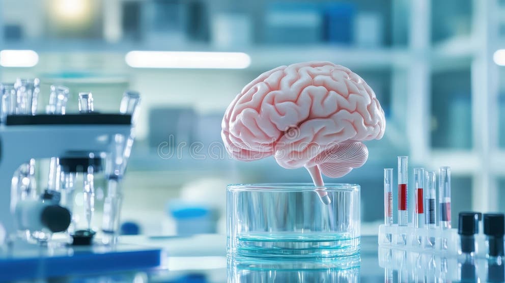 Laboratory Setup Showcases a Realistic Model of a Human Brain in a ...