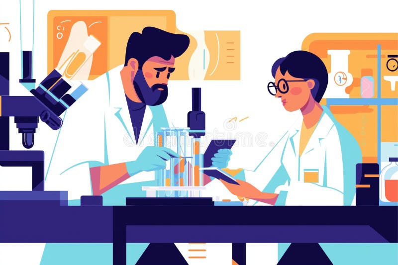 Researchers Collaborate in a Modern Laboratory To Analyze Protein ...