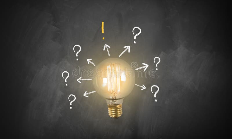 Bright Lamp with Arrows in Different Directions and One Pointing To a ...