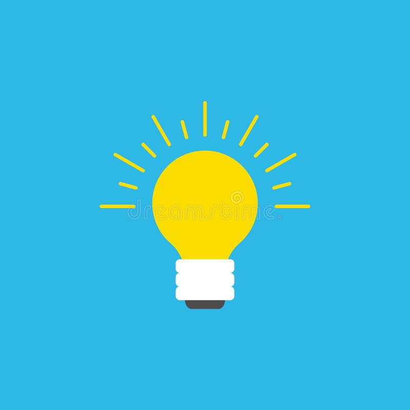 Bright Lamp Idea Simple Icon Symbol Stock Vector - Illustration of ...