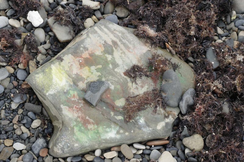 Bright large stone stock image. Image of beach, pattern - 79585157