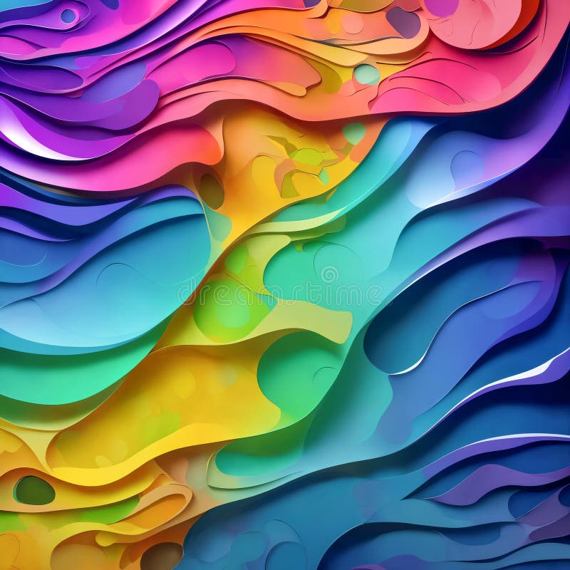 Bright Layered Abstract Background with Layer Shadows Stock ...