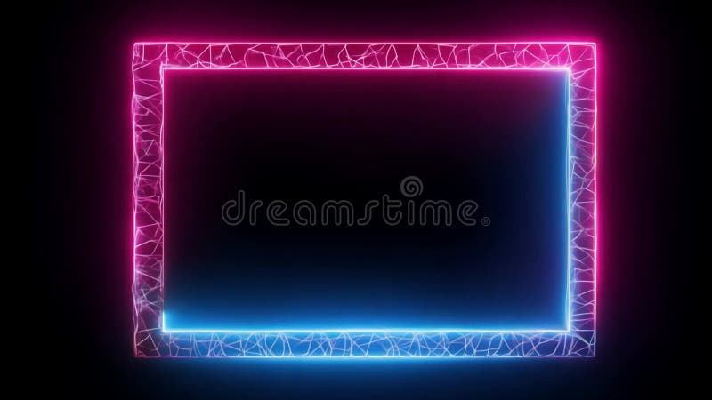 Bright LED Frame with Pink and Blue Lights for Digital Displays ...