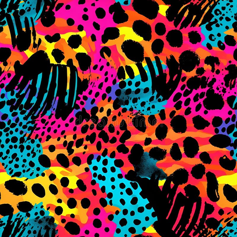 Bright Leopard Pattern, Animal Print, Modern Seamless Pattern. AI ...