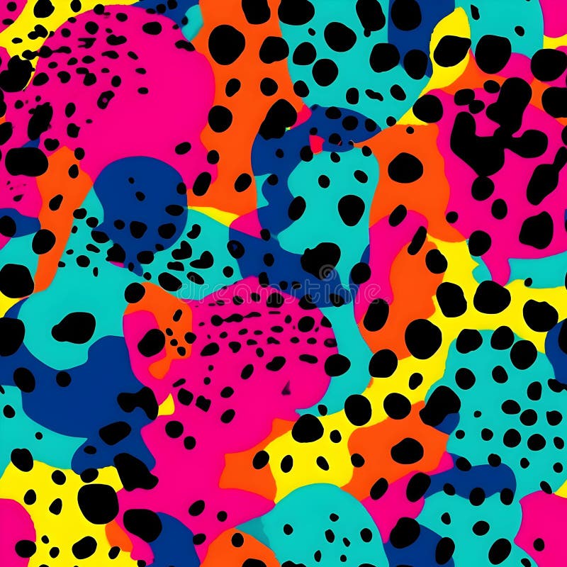 Bright Leopard Pattern, Animal Print, Modern Seamless Pattern. AI ...