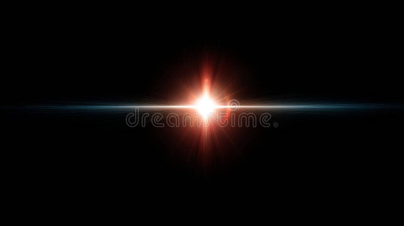 Luminous Light Beam Piercing Dark Background, Generating Dramatic ...