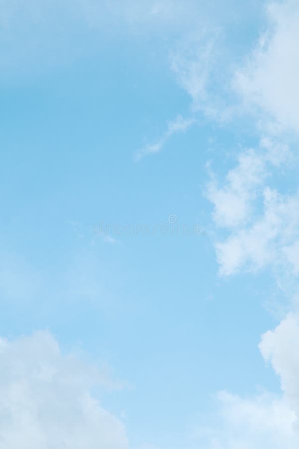 Bright Light Blue Sky with Soft White Clouds Stock Image - Image of ...