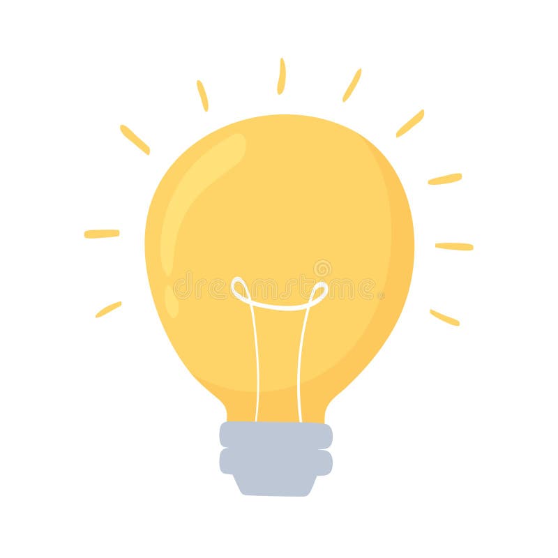 Bright light bulb stock vector. Illustration of shine - 230284908