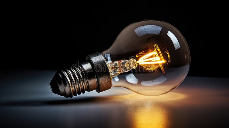 Bright light bulb on stock illustration. Illustration of electricity ...