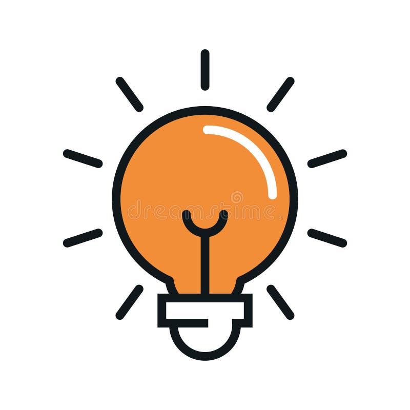 Bright light bulb stock vector. Illustration of isolation - 268975587