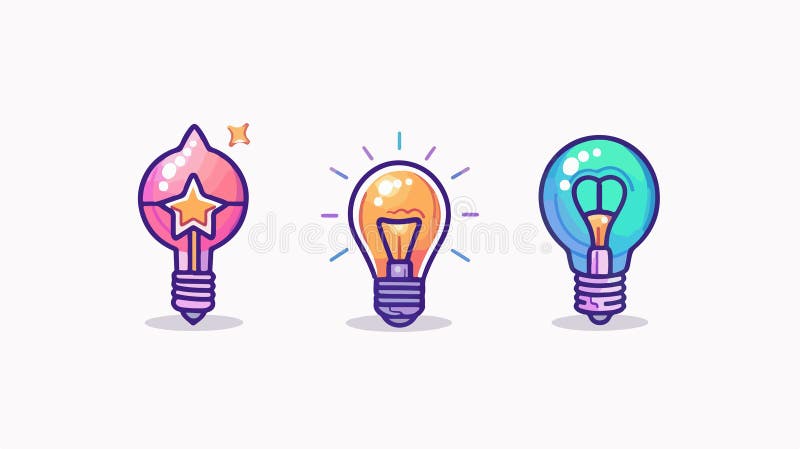 Bright Light Bulb Icon Signifying Energy Efficiency and Innovation ...