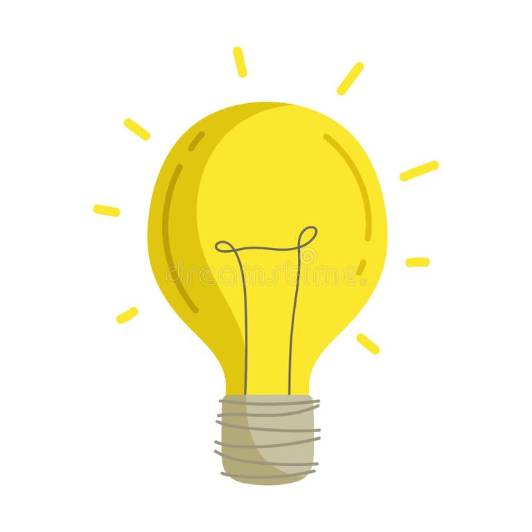 Bright light bulb stock vector. Illustration of glow - 226825256