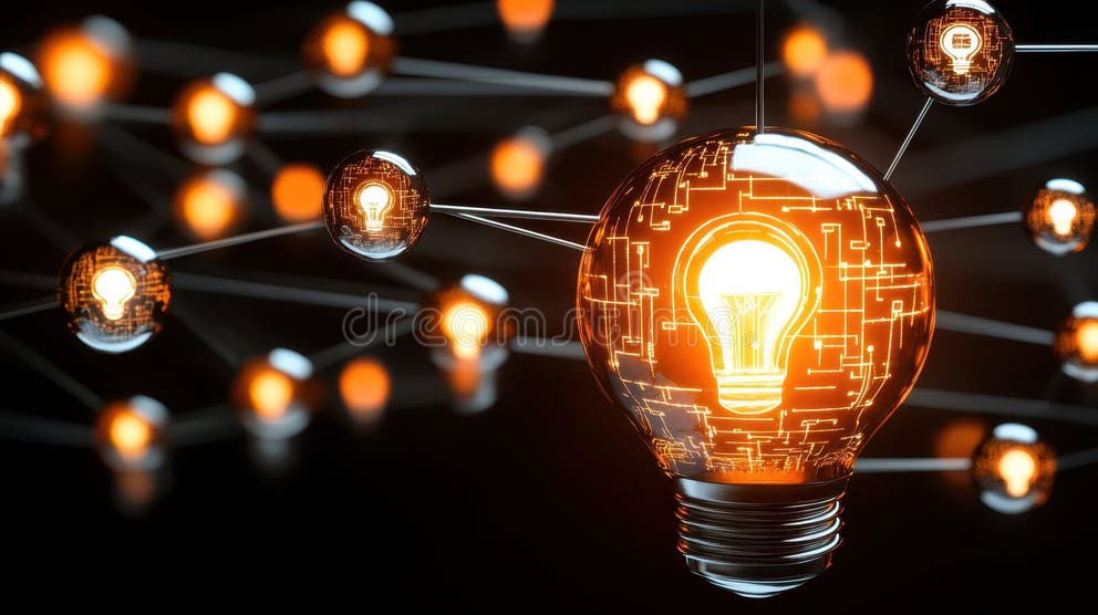 Bright Light Bulb with Multiple Lights, Radiating Intense Illumination ...