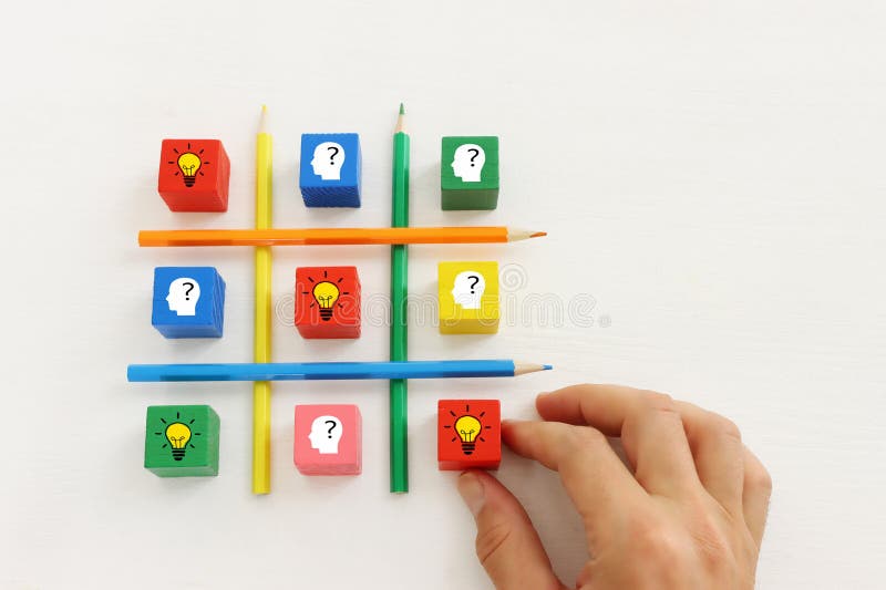 Bright Light Bulb and Question Mark with Pencils Concept Image of Stock ...