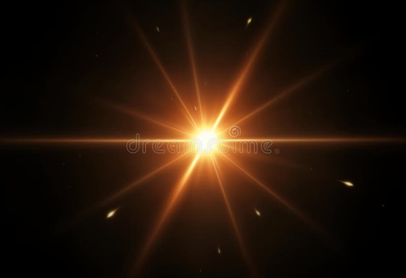 Bright Light Burst with Rays Radiating Outward from Center. Glowing ...