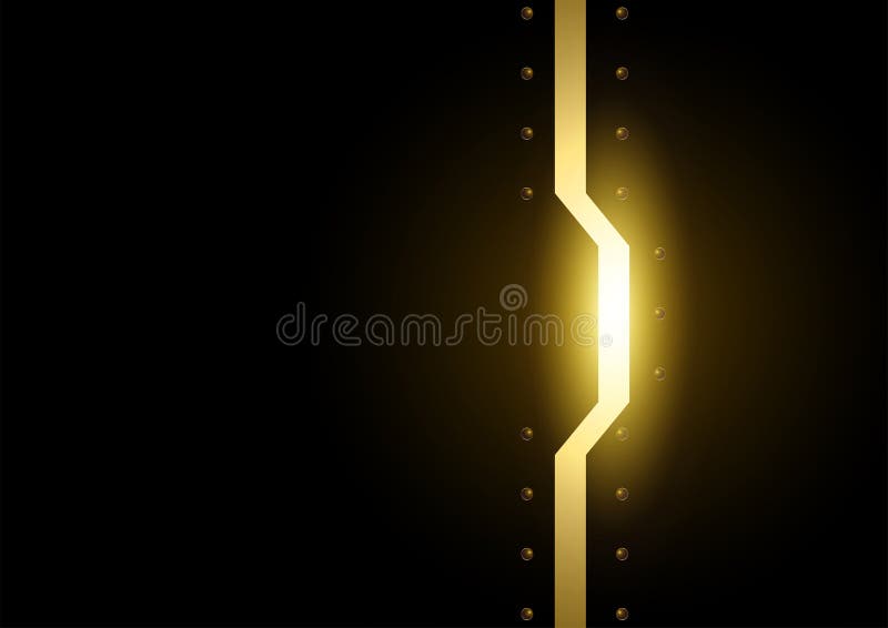 Bright Light Comes Out from Opening Metal Gate Stock Vector ...