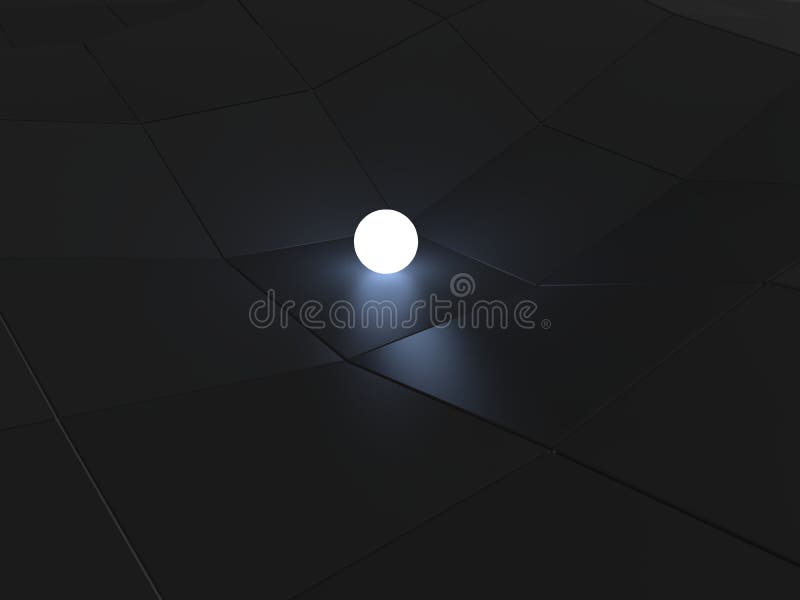 Bright Light in Dark Environment Stock Illustration - Illustration of ...