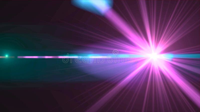 Bright Light Effect, Ray Splashes from the Right Side of the Screen ...